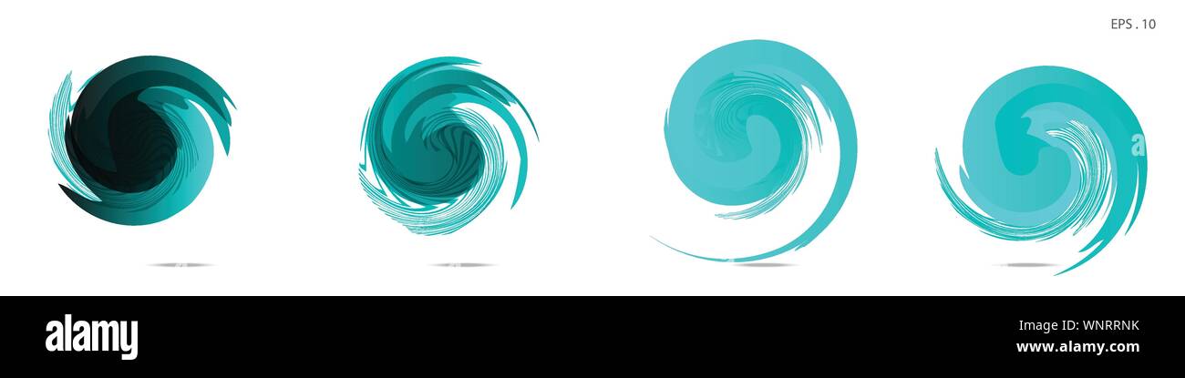 Collection of modern abstract graphic elements. Vortex vector ...