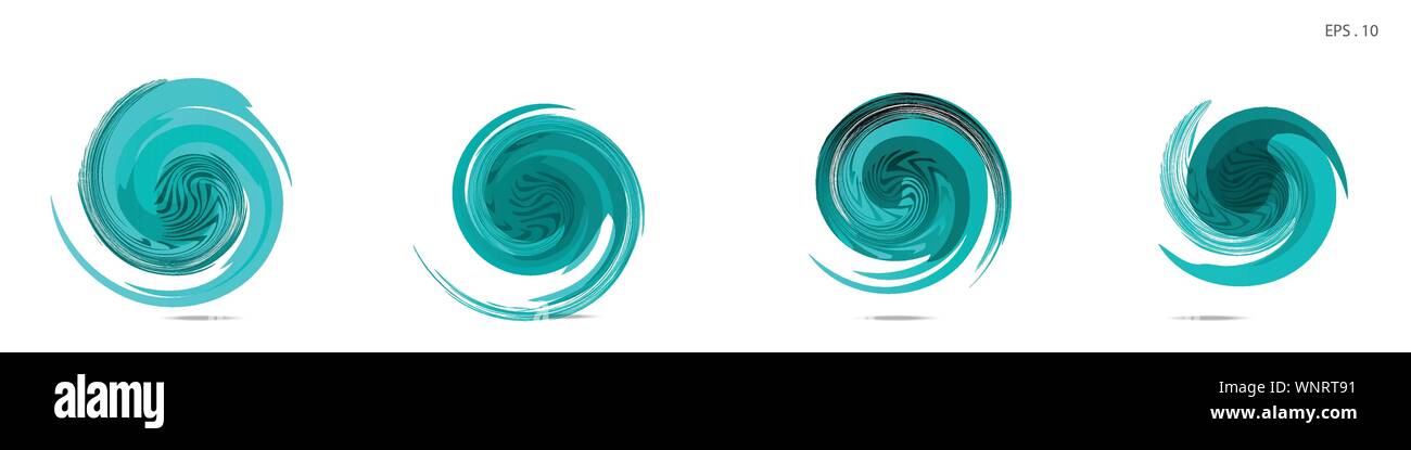 Collection of modern abstract graphic elements. Vortex vector ...