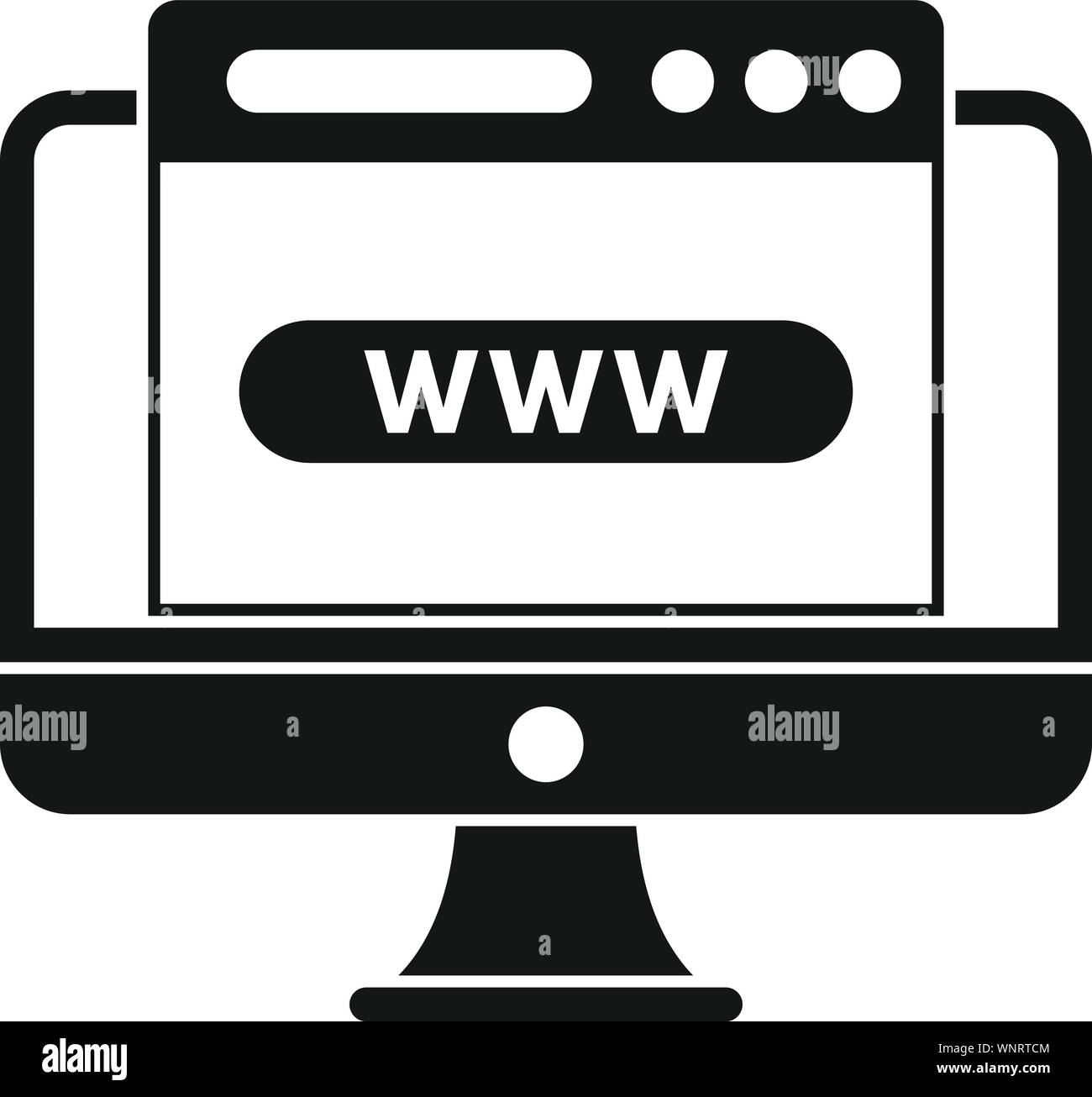 Computer domain icon. Simple illustration of computer domain vector ...