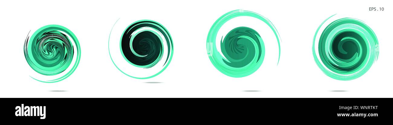 Collection of modern abstract graphic elements. Vortex vector ...