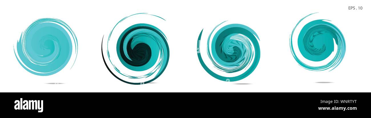 Collection of modern abstract graphic elements. Vortex vector ...