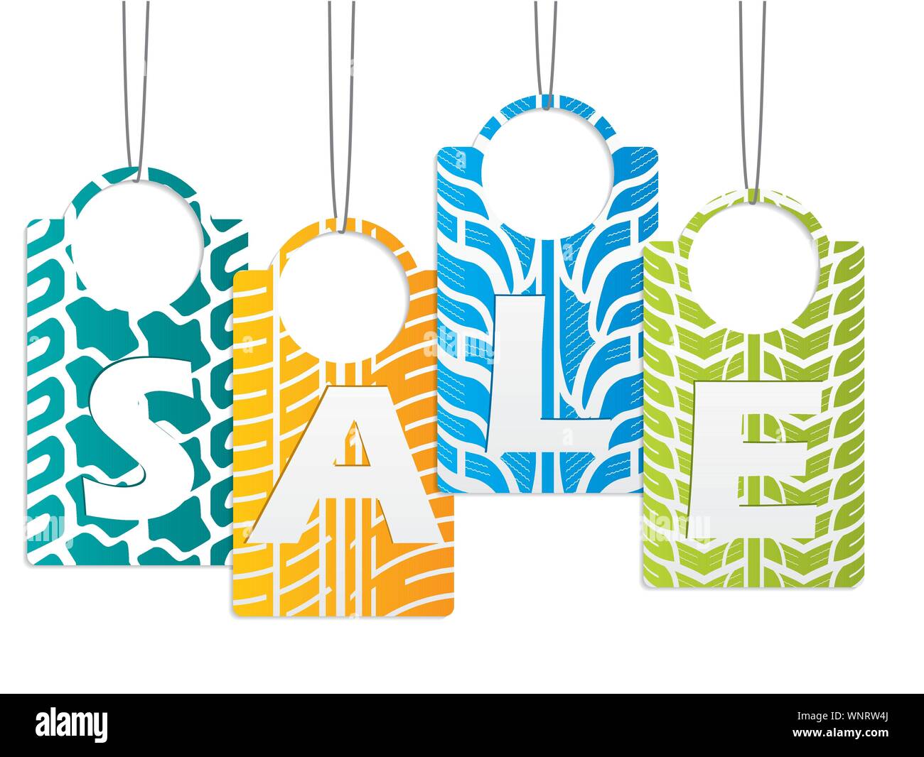 Abstract tire label set of 4 Stock Vector Image & Art - Alamy