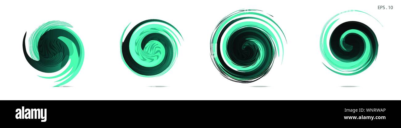 Collection of modern abstract graphic elements. Vortex vector ...