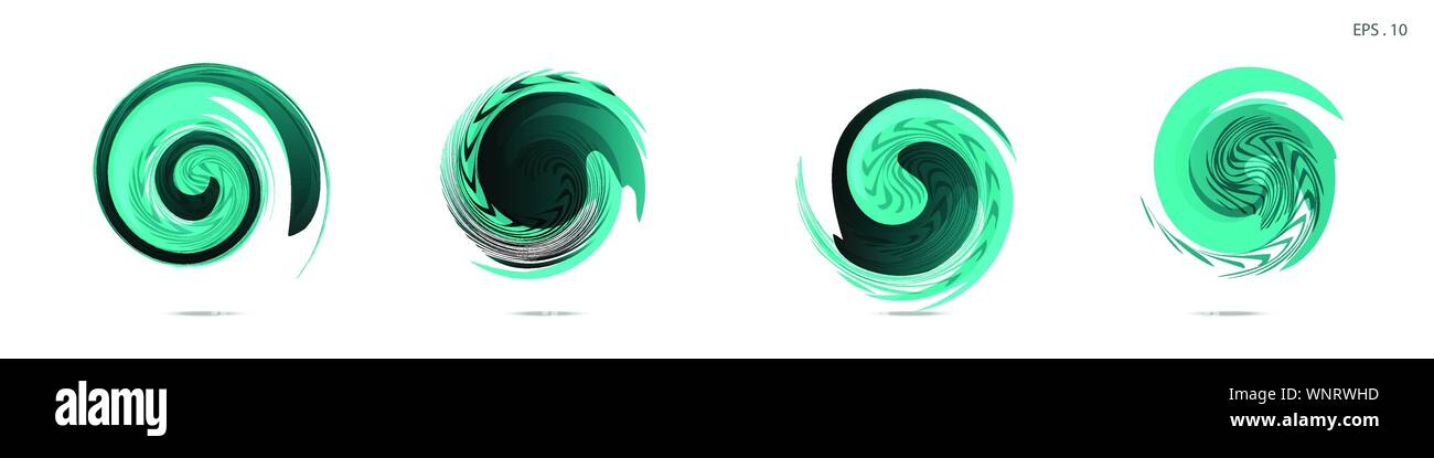 Collection of modern abstract graphic elements. Vortex vector ...