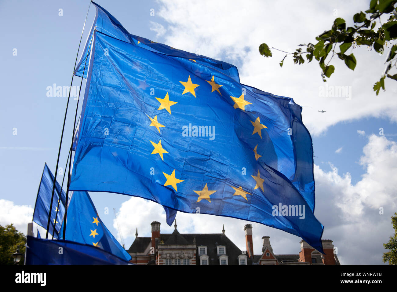 European flags flying hi-res stock photography and images - Alamy