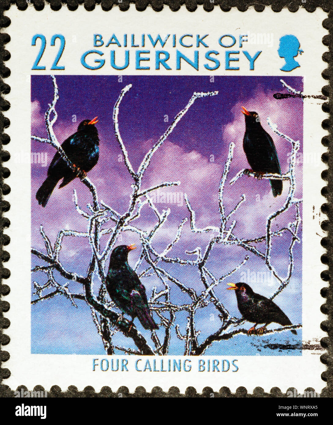 Four calling birds hi-res stock photography and images - Alamy