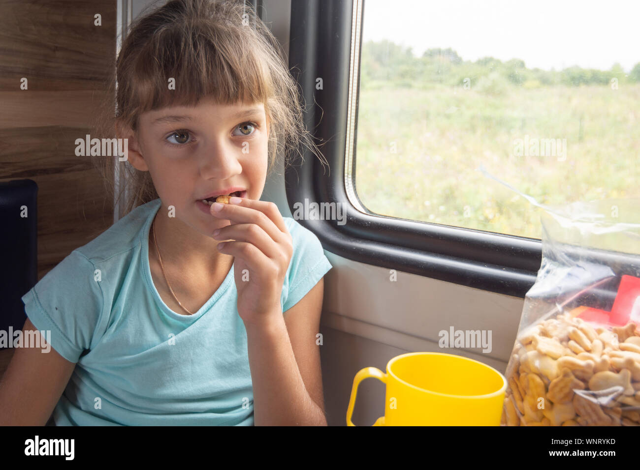 Russian train girl hi-res stock photography and images - Alamy