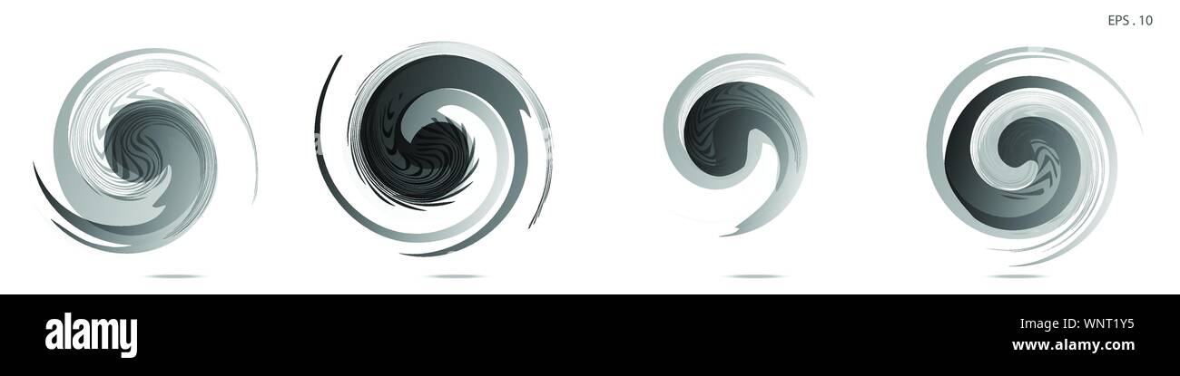Collection of modern abstract graphic elements. Vortex vector ...