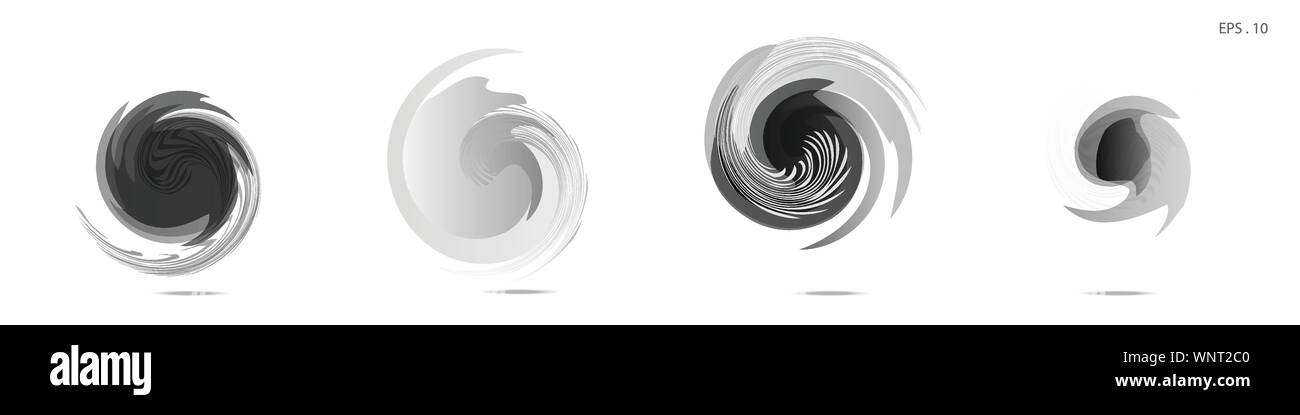 Collection of modern abstract graphic elements. Vortex vector ...