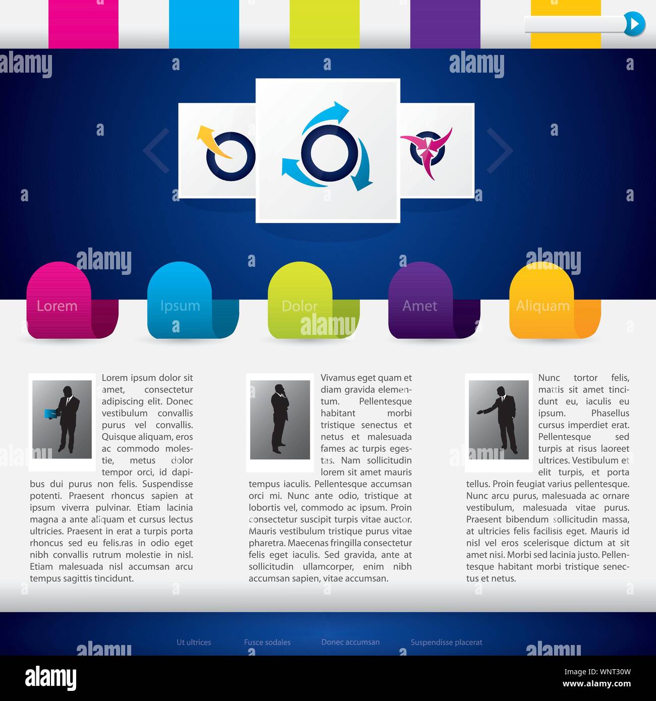 Business website template with colorful labels Stock Vector Image & Art ...