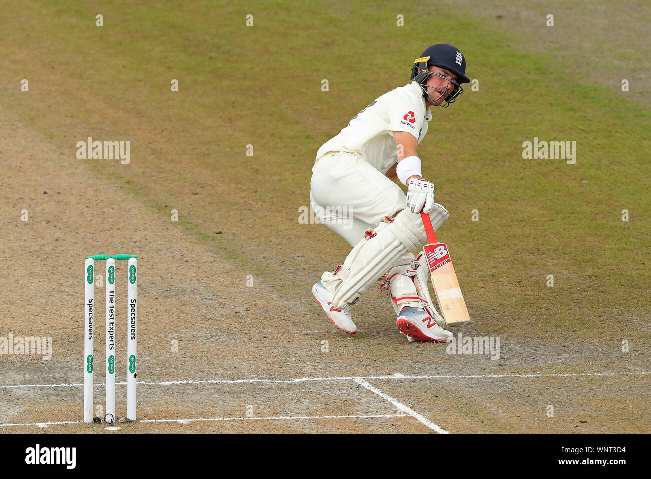 MANCHESTER, ENGLAND. 06 SEPTEMBER 2019: Rory Burns of England runs a ...