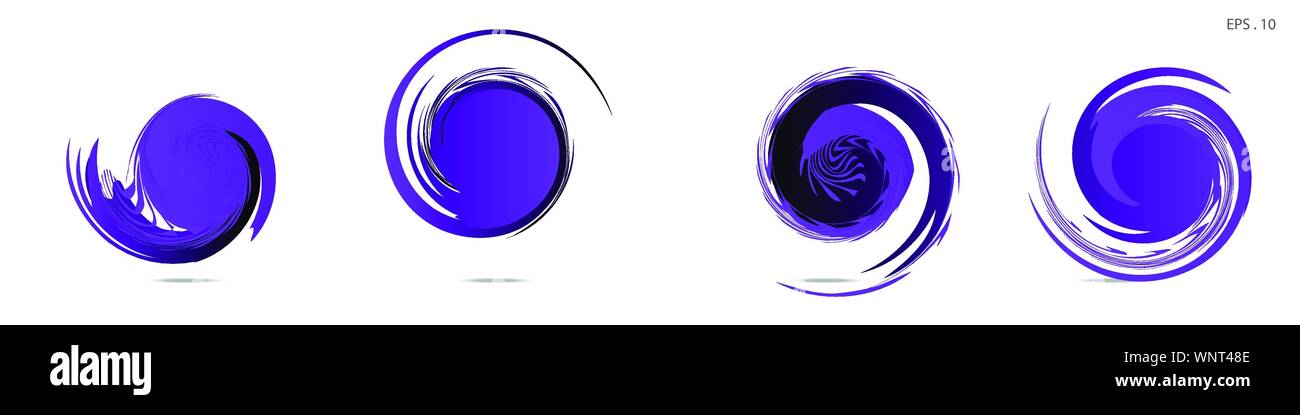 Collection of modern abstract graphic elements. Vortex vector ...