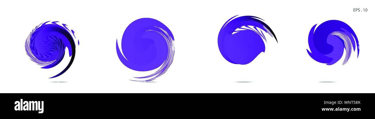 Collection of modern abstract graphic elements. Vortex vector ...