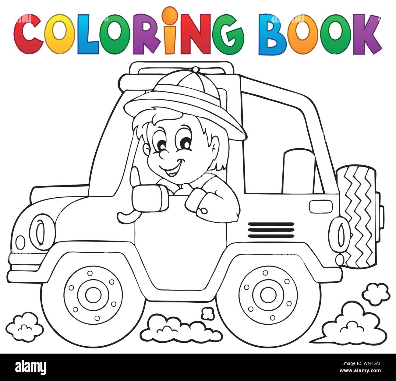 Coloring book car traveller theme 1 Stock Vector Image & Art - Alamy