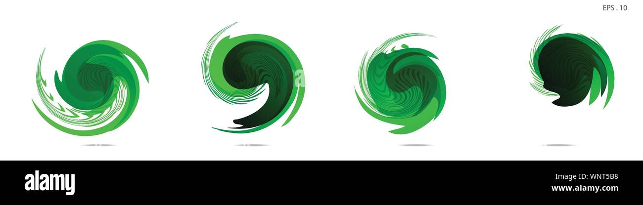 Collection of modern abstract graphic elements. Vortex vector ...