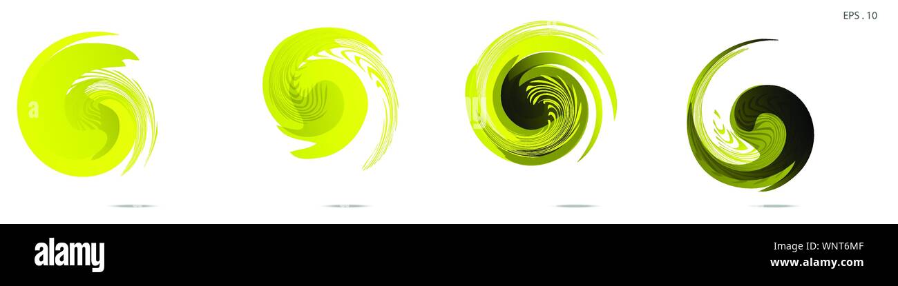 Collection of modern abstract graphic elements. Vortex vector ...