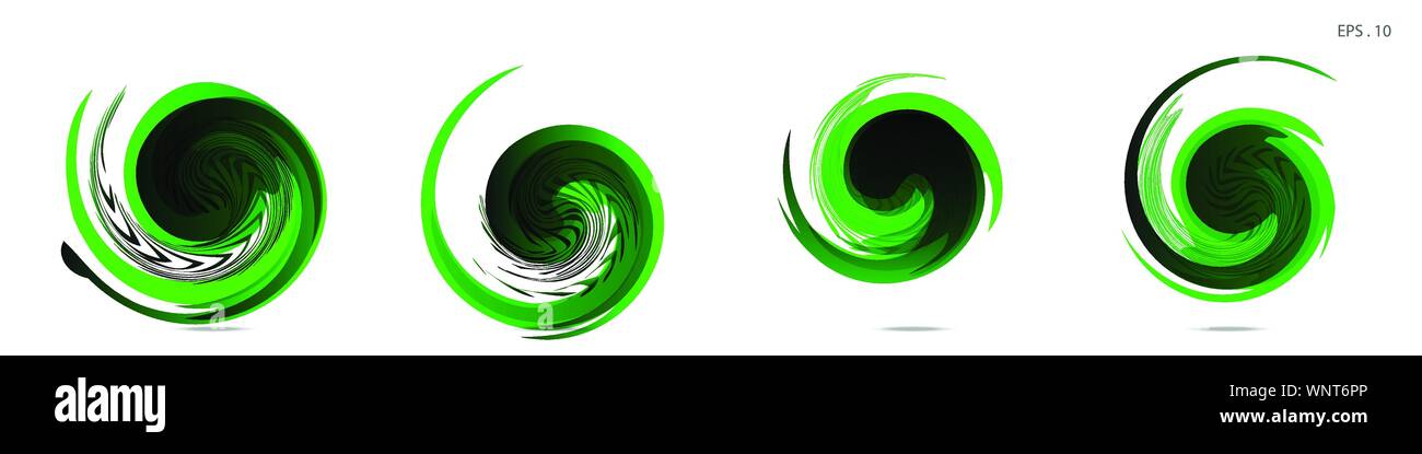 Collection of modern abstract graphic elements. Vortex vector ...