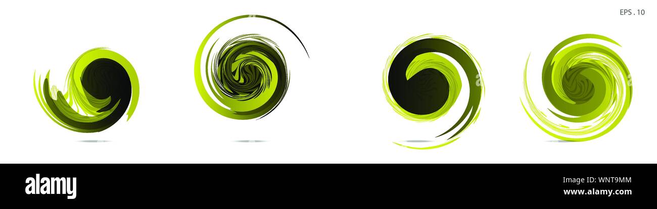 Collection of modern abstract graphic elements. Vortex vector ...