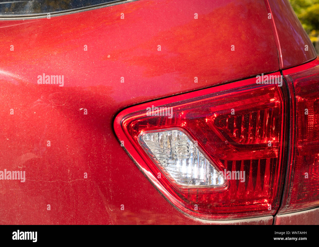 detail of back of red 4WD SUV Stock Photo - Alamy