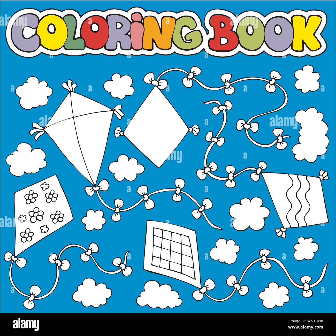 Coloring book with various kites Stock Vector Image & Art - Alamy