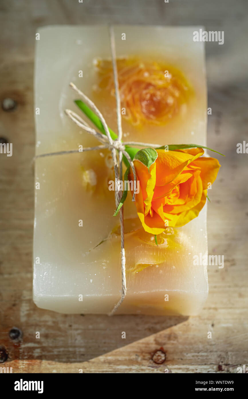 Moisture and natural rose soap made of fresh flowers Stock Photo - Alamy