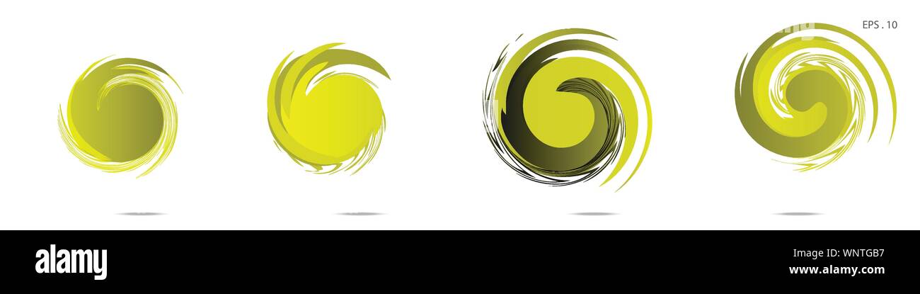 Collection of modern abstract graphic elements. Vortex vector ...