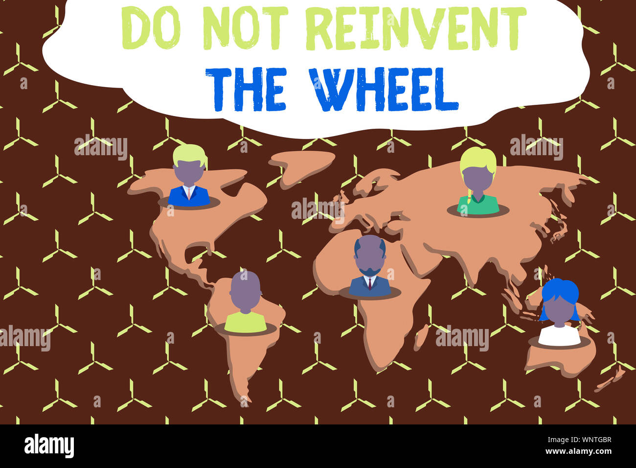 Writing note showing Do Not Reinvent The Wheel. Business concept for ...