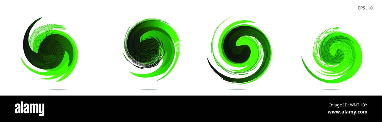 Collection of modern abstract graphic elements. Vortex vector ...