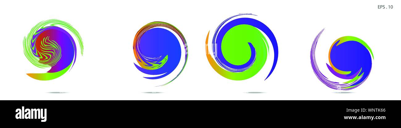 Collection of modern abstract graphic elements. Vortex vector ... Collection of modern abstract graphic elements. Vortex vector ...