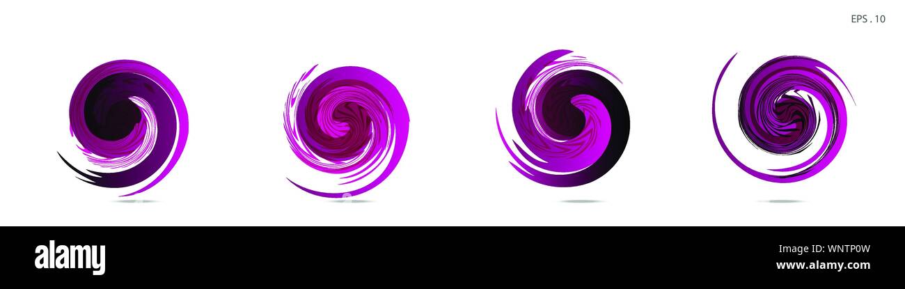 Collection of modern abstract graphic elements. Vortex vector ...