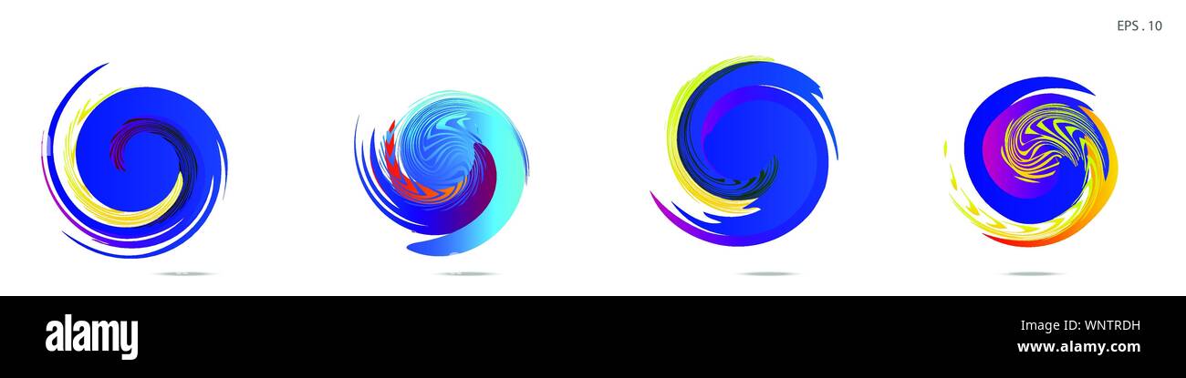 Collection of modern abstract graphic elements. Vortex vector ... Collection of modern abstract graphic elements. Vortex vector ...