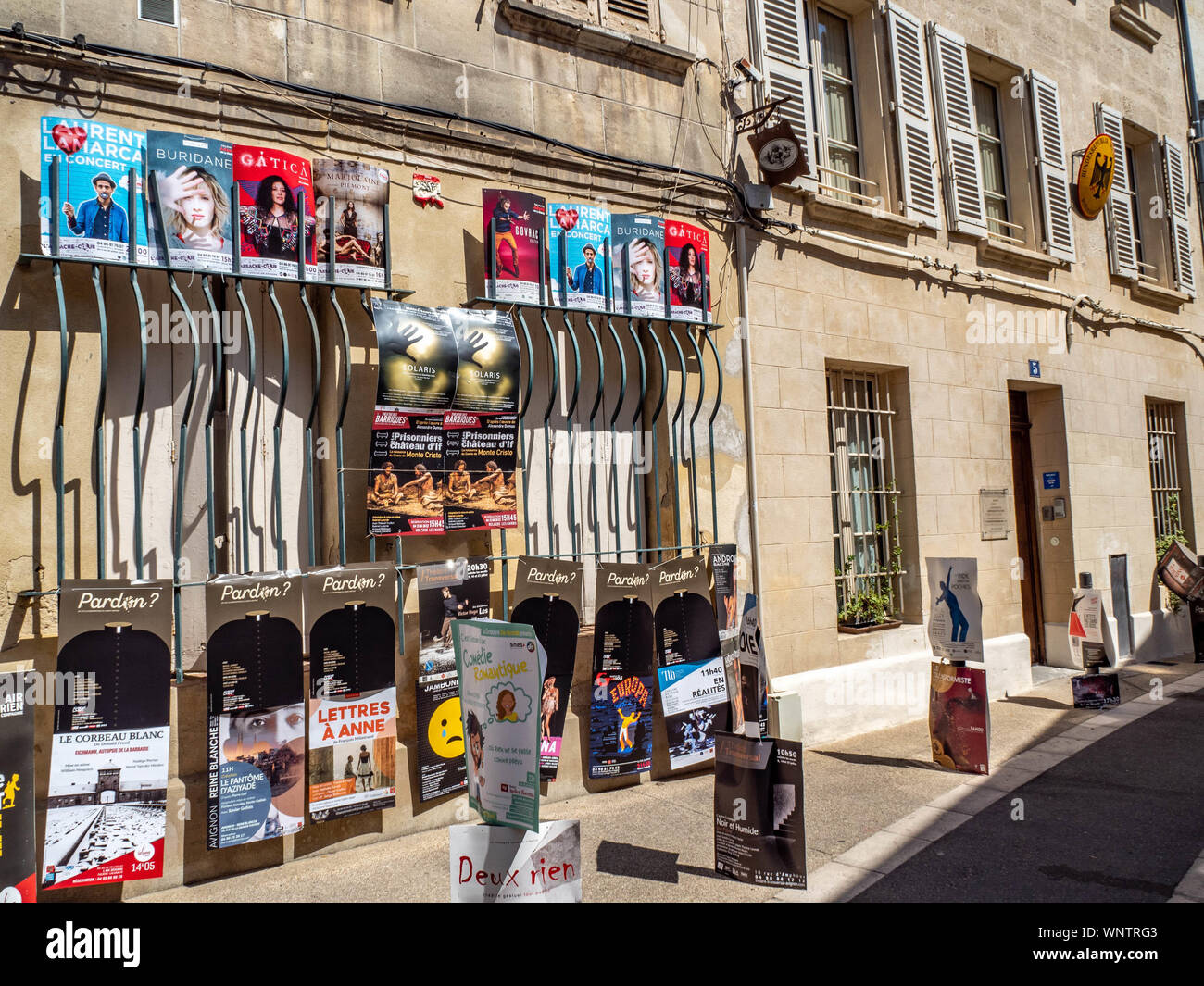 Advertisements for performances in preparation for the annual Avignon ...