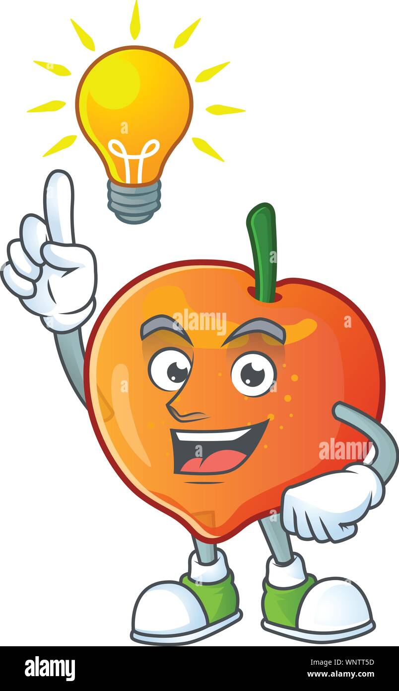 Have an idea sweet nectarine character maskot of cartoon style Stock ...