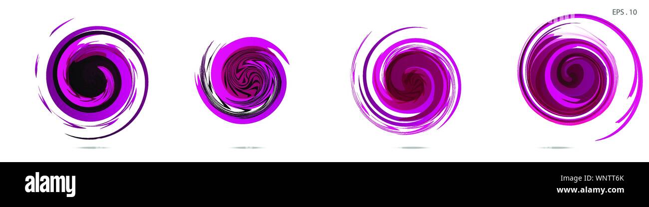 Collection of modern abstract graphic elements. Vortex vector ...