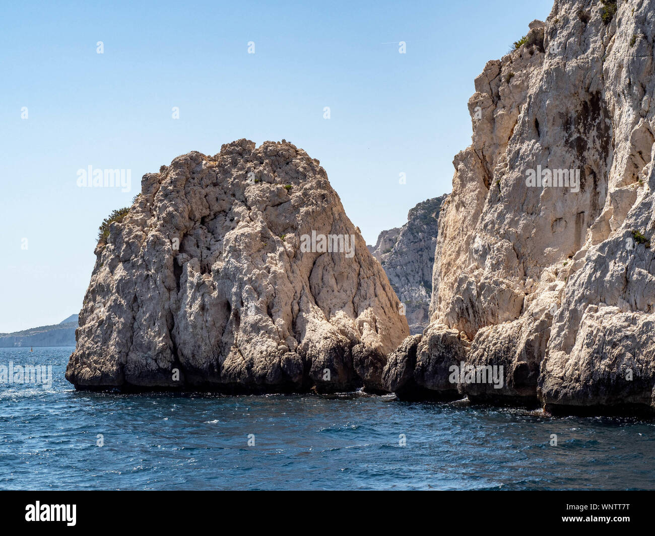 Calanques of French Riviera provide backdrop for beautiful blue water ...
