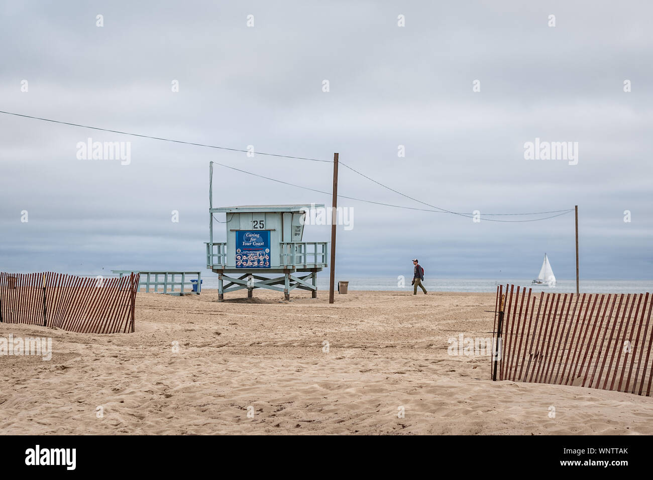 Lifeguard tower man hi-res stock photography and images - Alamy