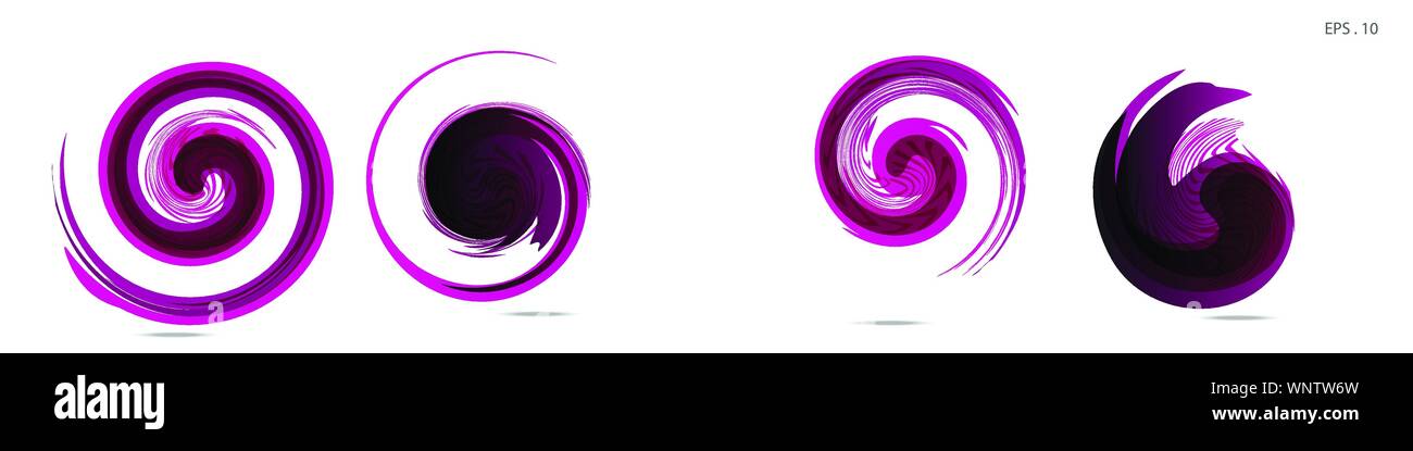 Collection of modern abstract graphic elements. Vortex vector ...