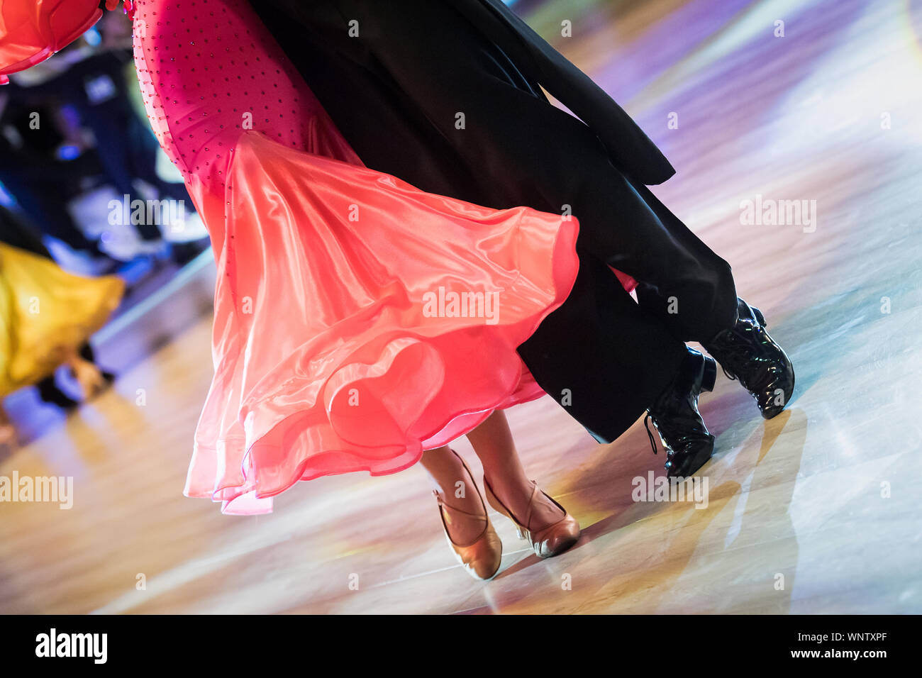 couple dancing standard dance on the dancefloor Stock Photo - Alamy
