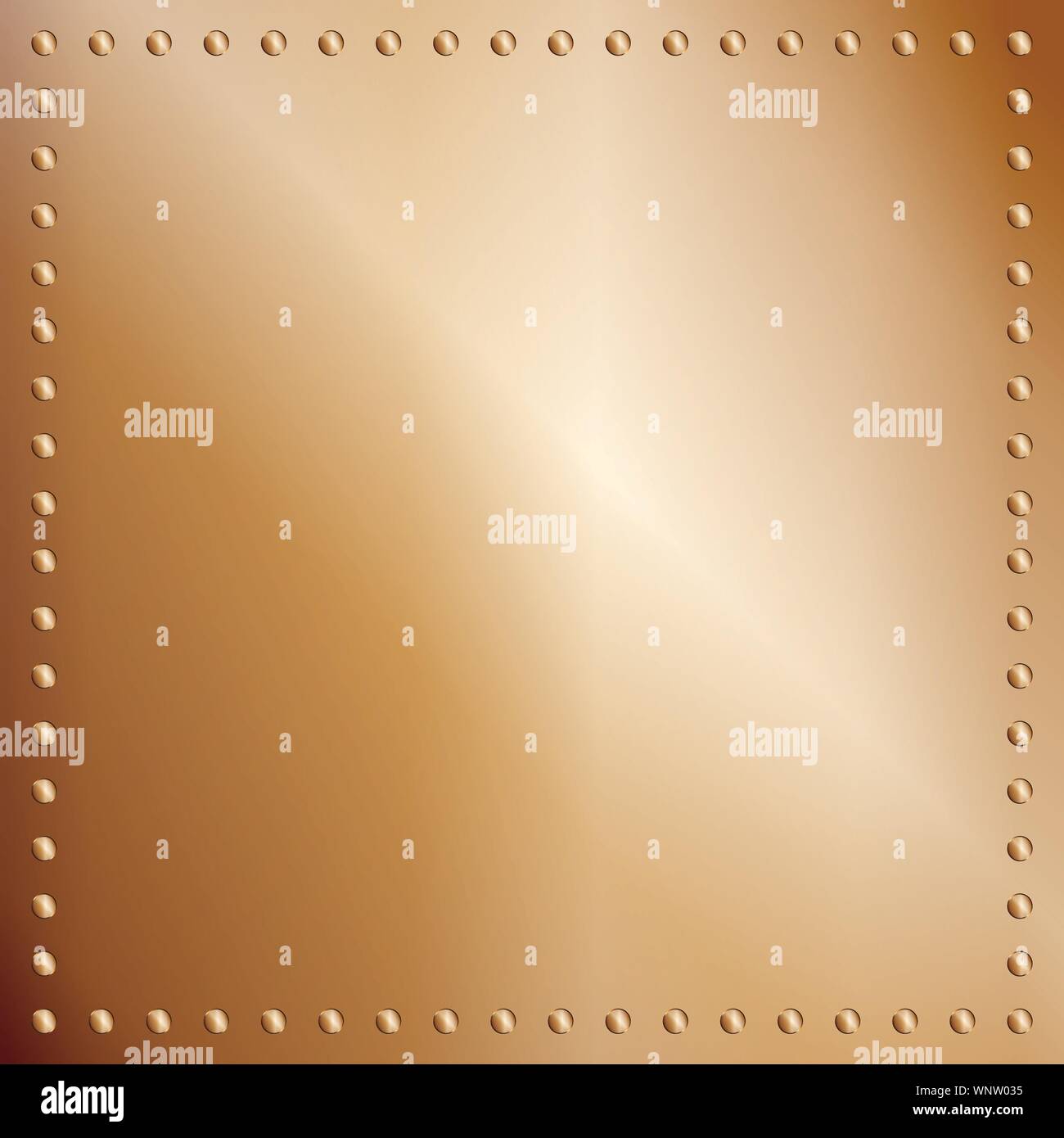 A bronze or copper plate background with a rivet border Stock Vector ...