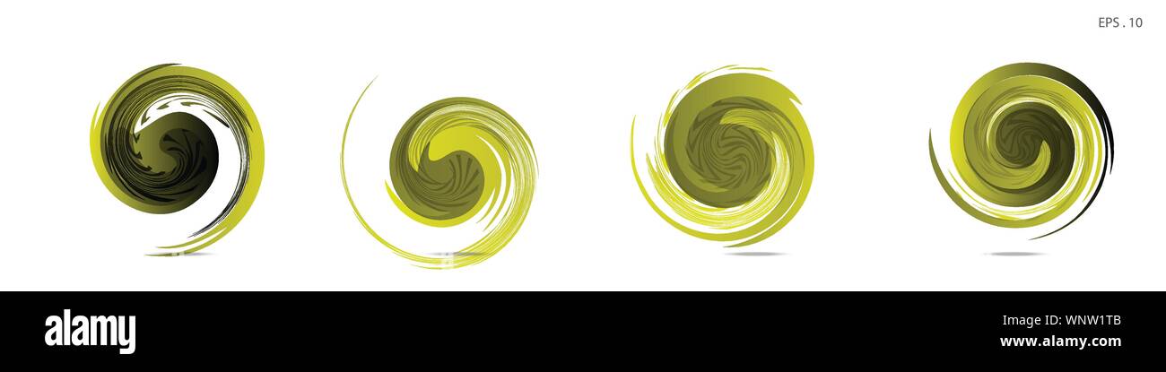 Collection of modern abstract graphic elements. Vortex vector ...