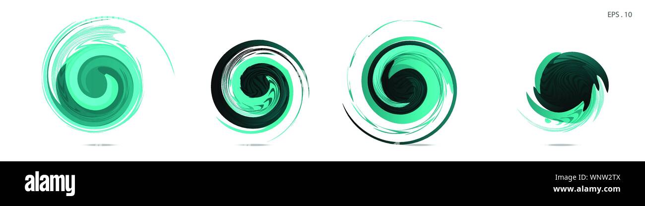 Collection of modern abstract graphic elements. Vortex vector ...