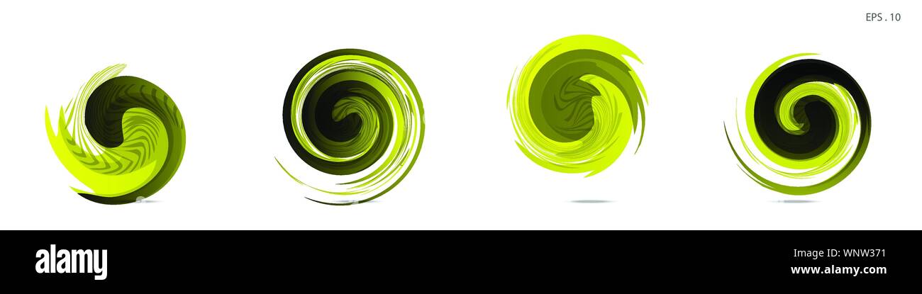 Collection of modern abstract graphic elements. Vortex vector ...