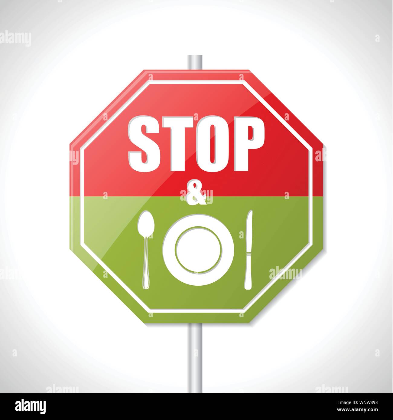 Stop and eat sign Stock Vector Image & Art - Alamy