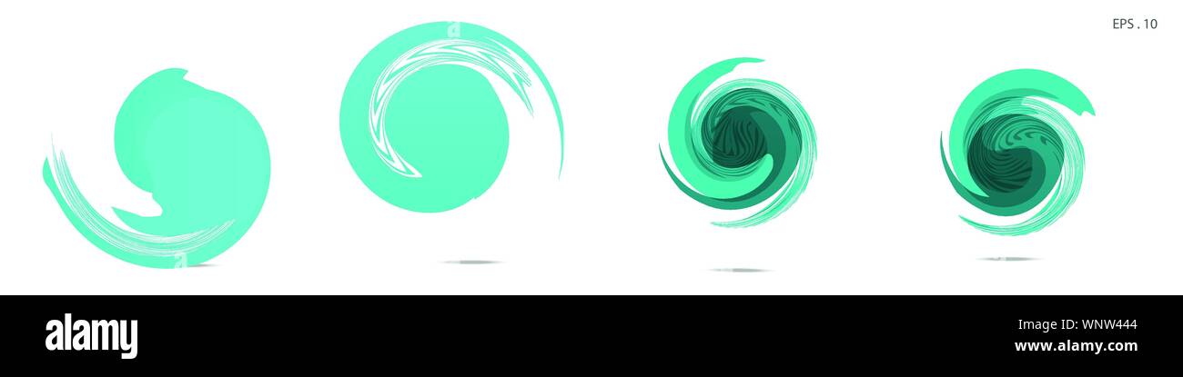 Collection of modern abstract graphic elements. Vortex vector ...