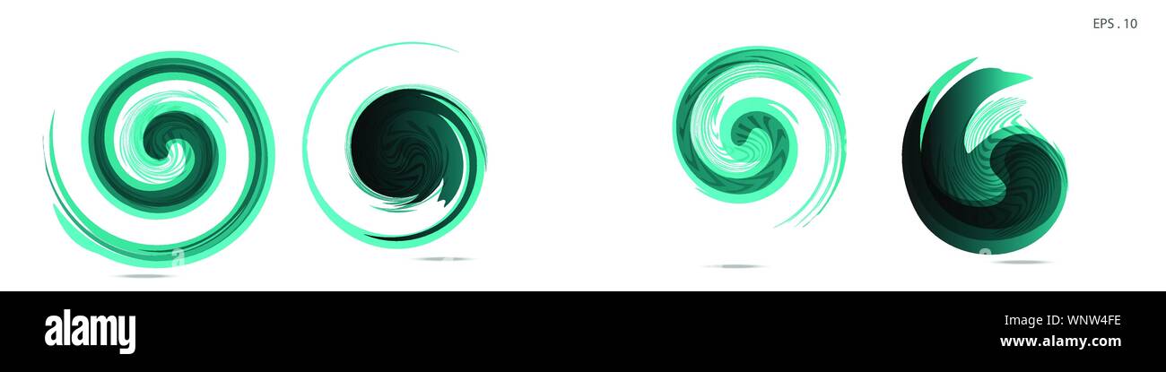 Collection of modern abstract graphic elements. Vortex vector ...