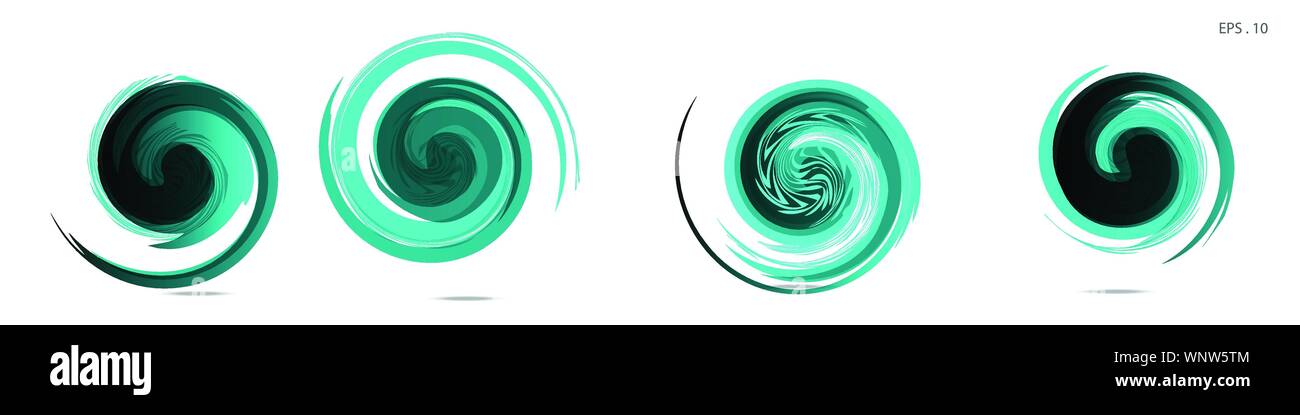 Collection of modern abstract graphic elements. Vortex vector ...