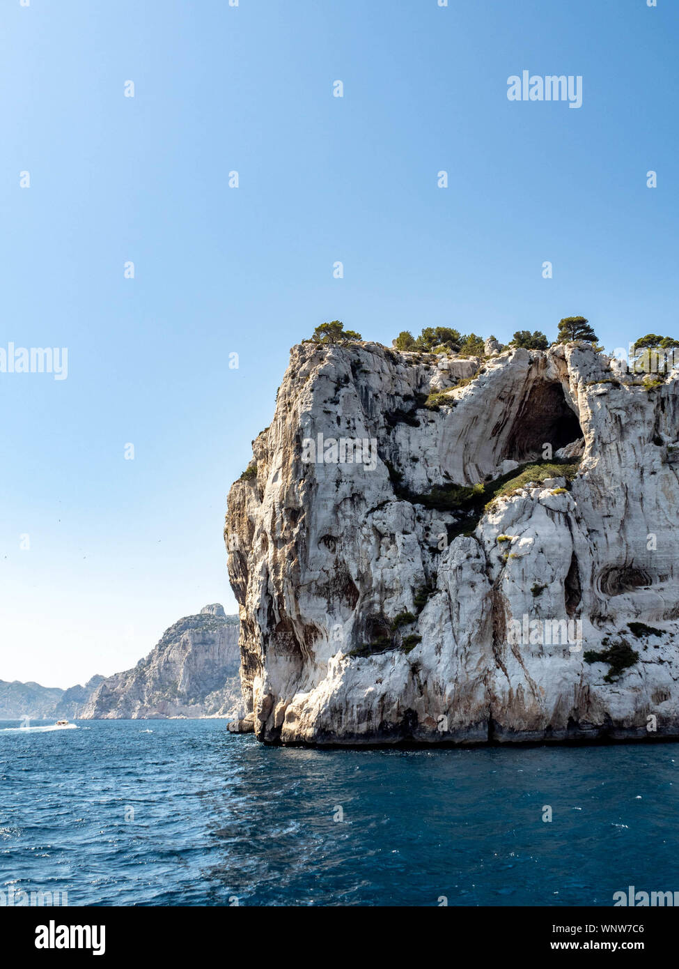 Calanques of French Riviera provide backdrop for beautiful blue water ...