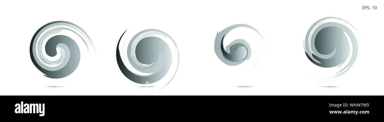 Collection of modern abstract graphic elements. Vortex vector ...