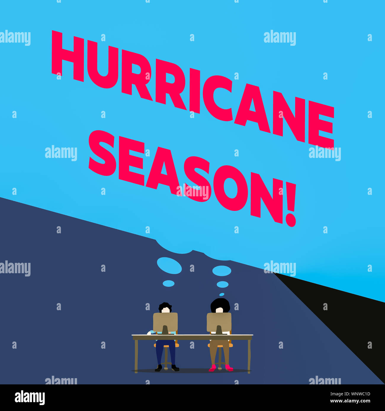 Word writing text Hurricane Season. Business photo showcasing time when ...