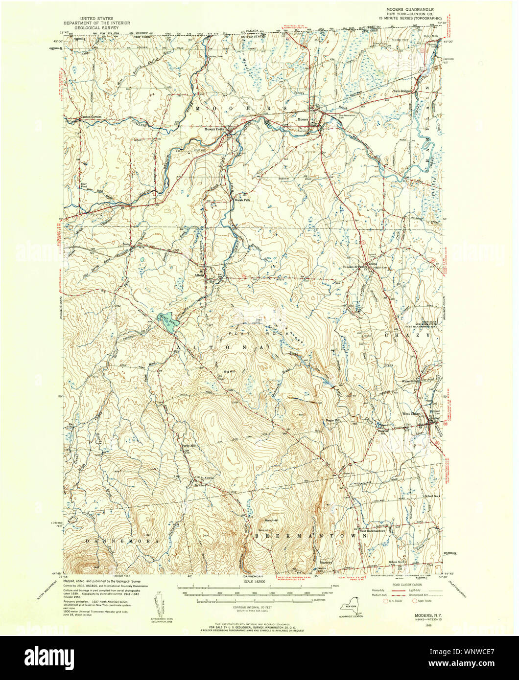 New York NY Mooers 130652 1956 62500 Restoration Stock Photo - Alamy